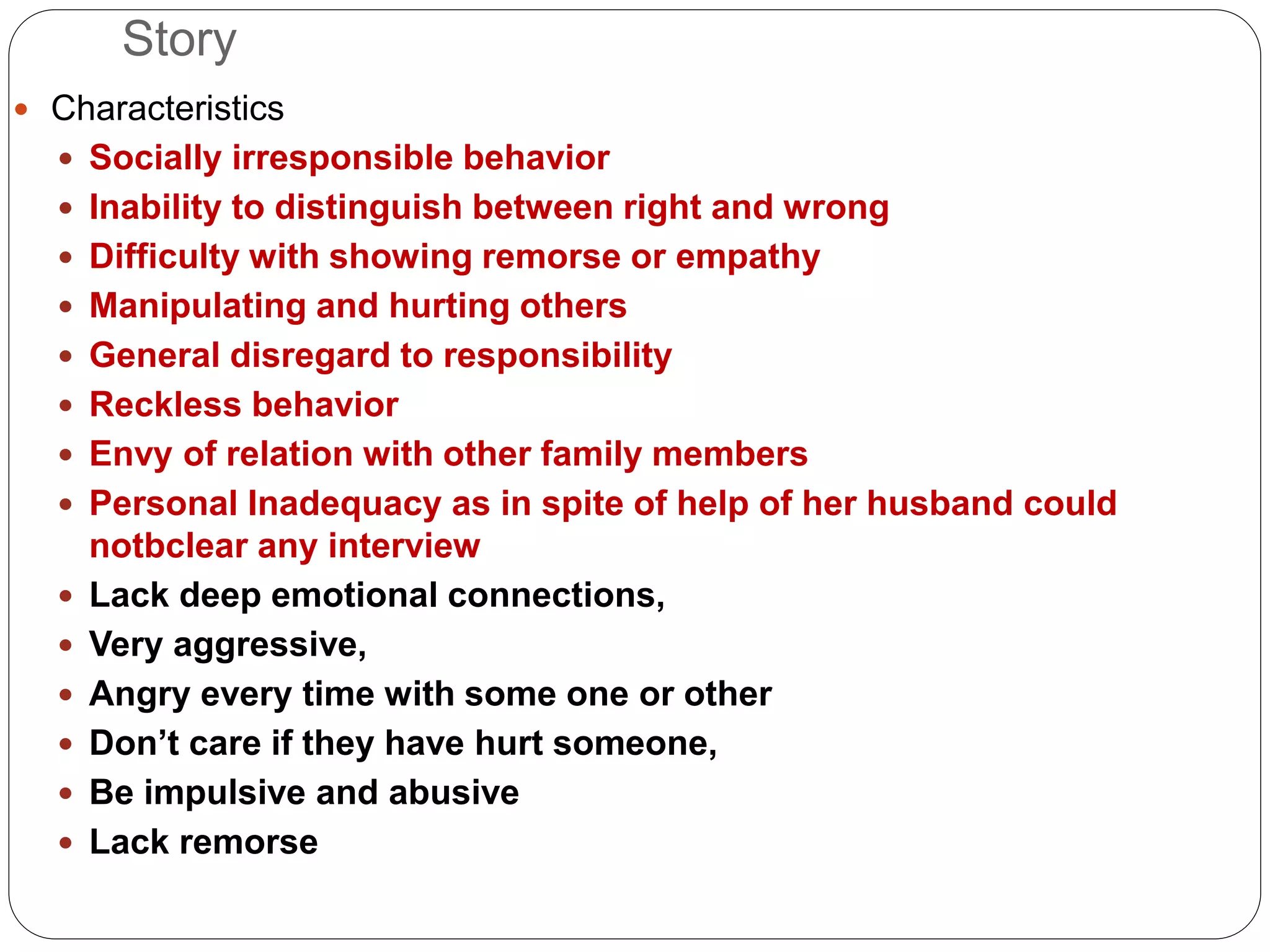 How does a psychopath women behave | PPTX