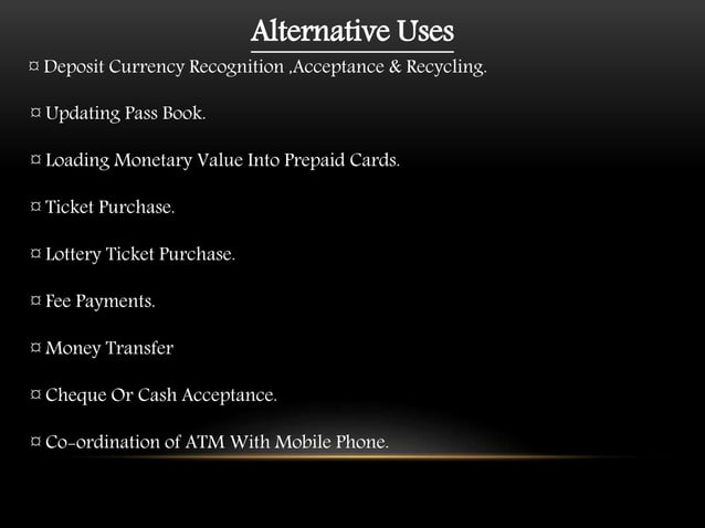 How Does Atm Works | PPT