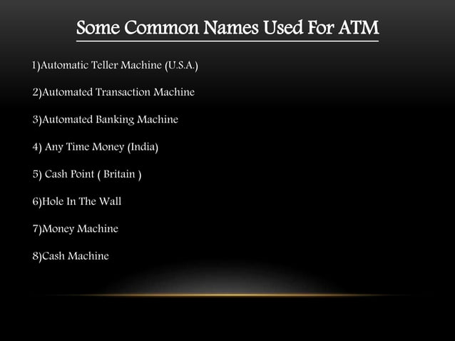 How Does Atm Works | PPT