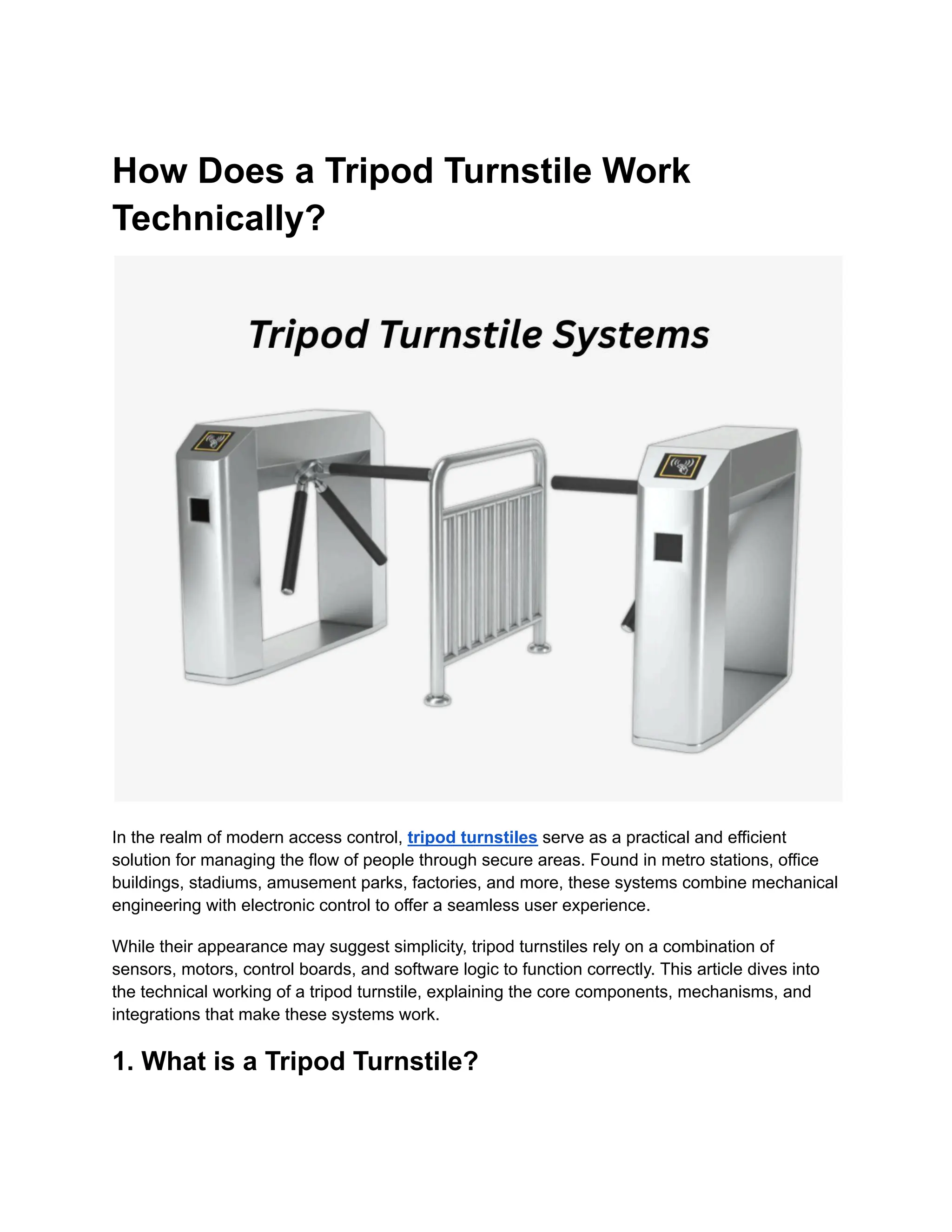 How Does a Tripod Turnstile Work Technically.pdf