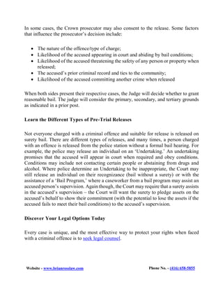 What is Bail & How Does it Work? Bail in Canada Explained | PDF