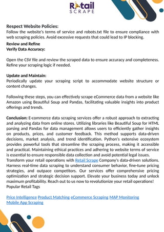 How Does Beautiful Soup Facilitate E-Commerce Website Scraping in ...