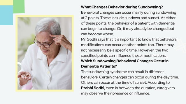 How does Behavior Change during Sundowning in Dementia – Praby Sodhi | PPT