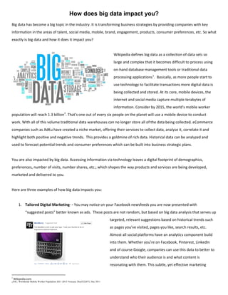 How does big data impact you | PDF