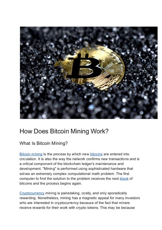 How does bitcoin mining work