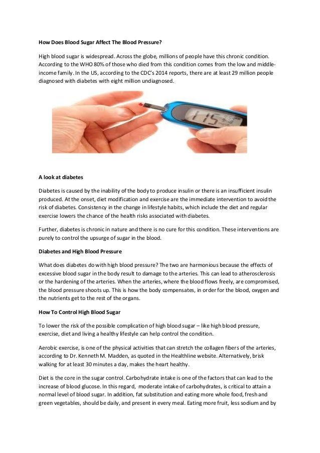 How Does Blood Sugar Affect The Blood Pressure How Does Blood Sugar Affect The Blood Pressure