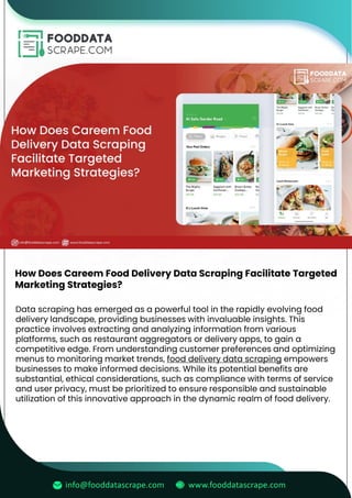 How Does Careem Food Delivery Data Scraping Facilitate Targeted Marketing Strategies? | PDF
