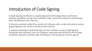 How Does Code Signing Works? | PPTX
