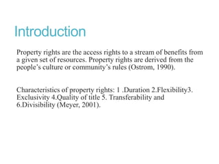 How does common property rights in private land work?? | PPTX ...