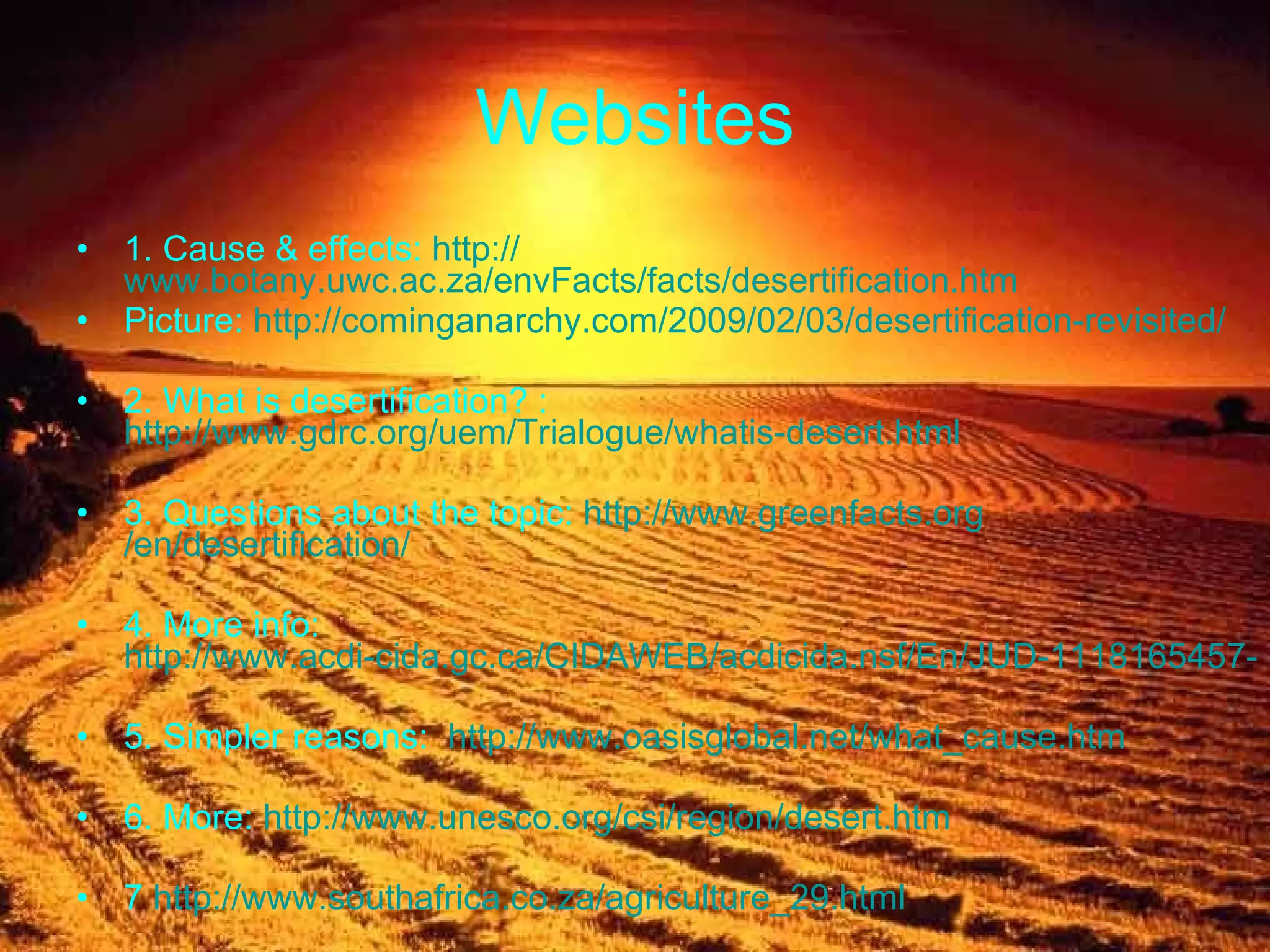 How Does Desertification Effect Africa | PPT