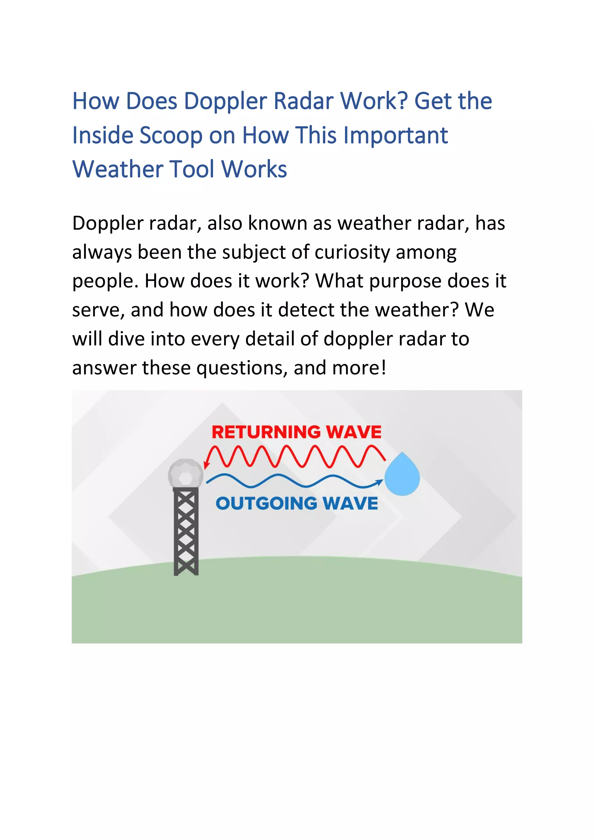 How Does Doppler Radar Work | PDF | Weather | Science