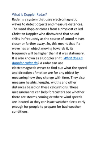 How Does Doppler Radar Work | PDF | Weather | Science