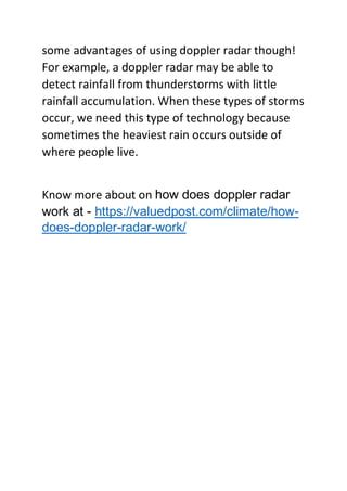 How Does Doppler Radar Work | PDF | Weather | Science