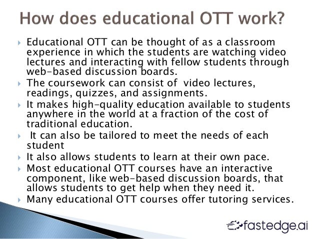 How does educational ott work | PPT