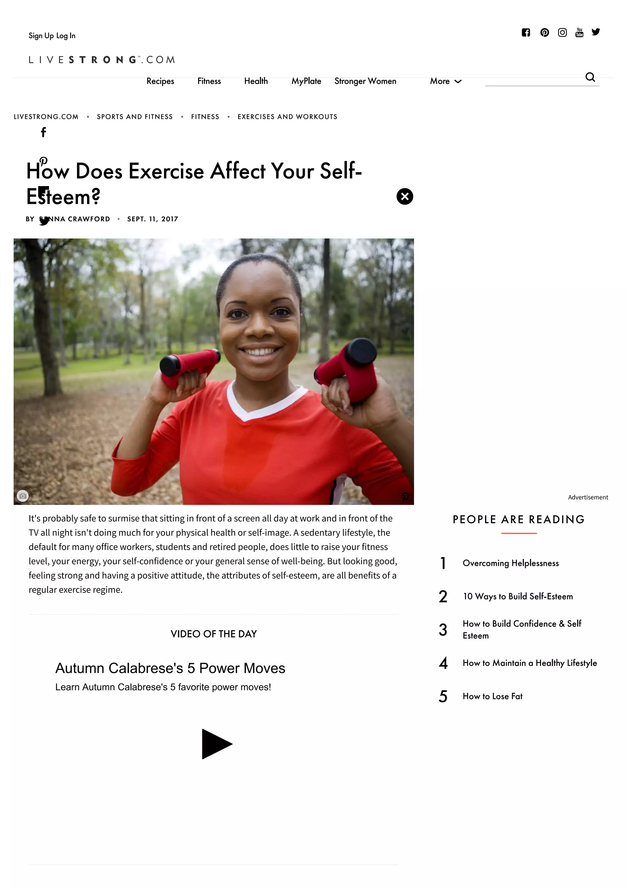 How does exercise affect your self esteem | PDF