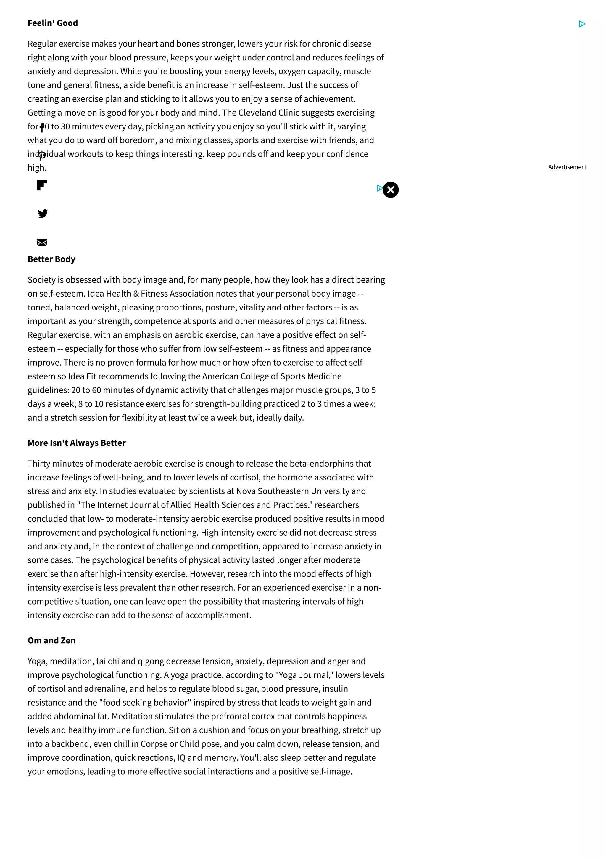 How does exercise affect your self esteem | PDF