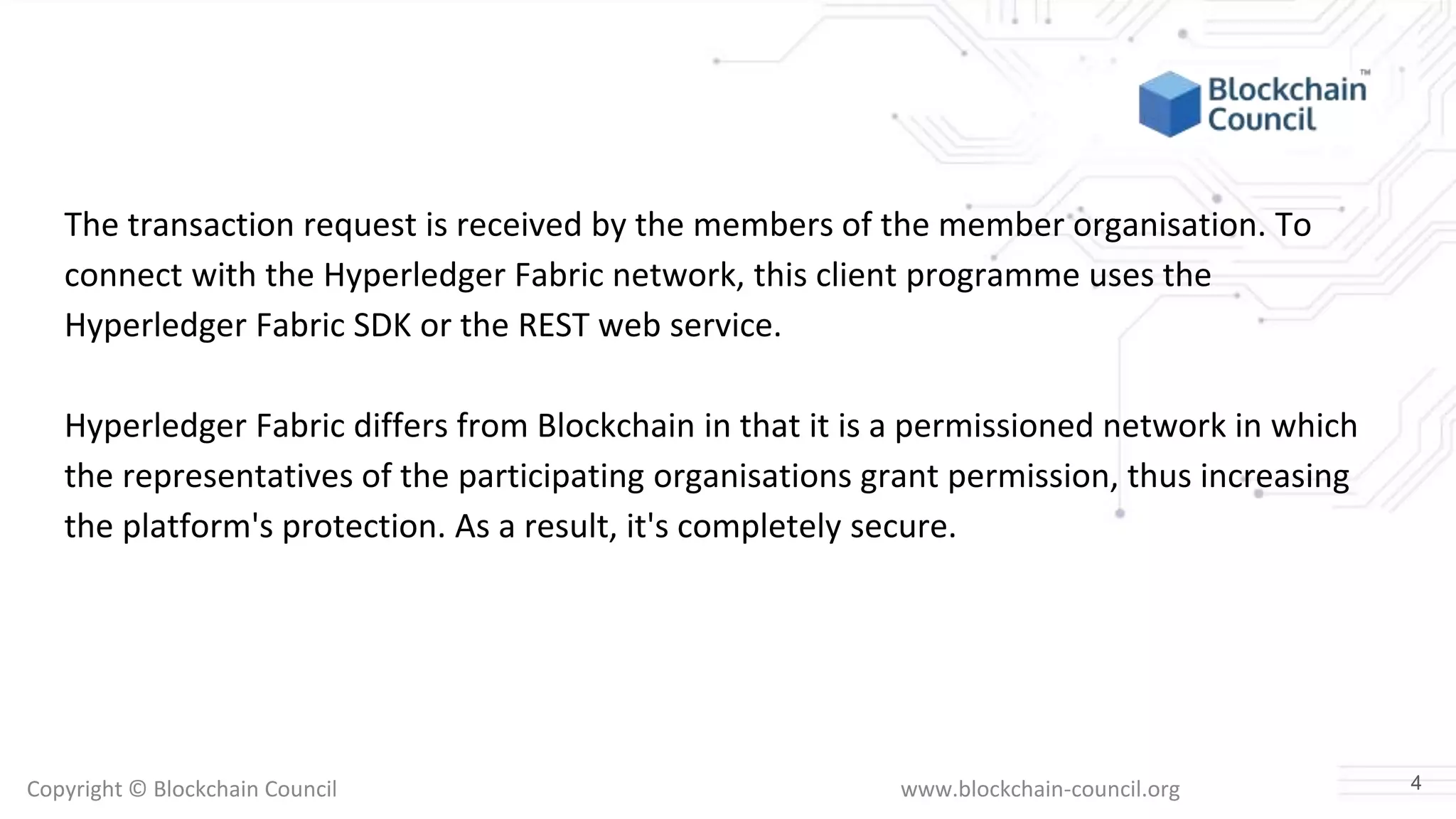 How does hyperledger fabric blockchain work | PPT
