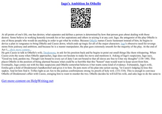 How Does Iago Use Racism In Othello | PDF