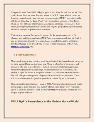 How does IMSLP Haydn offer a Rich Exploration of Classical Music.pdf