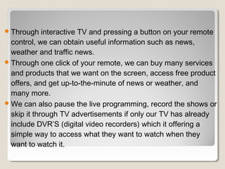 Interactive Television | PPT