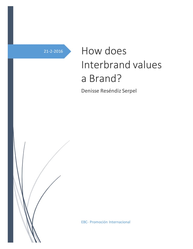 How does interbrand values a brand | PDF