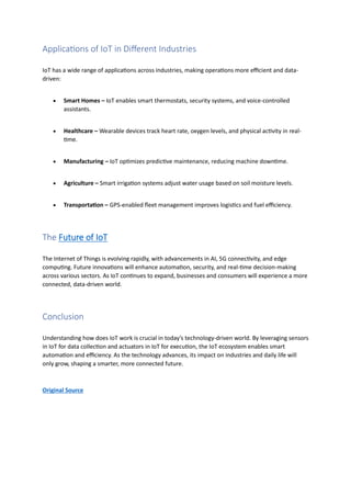 How Does IoT Work? A Simple Guide to Connected Devices | PDF