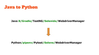 How does it feel to automation.py after java | PPT