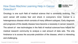 How does machine learning help in cancer detection | PPT