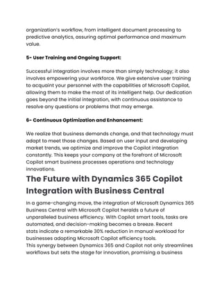 Microsoft Copilot Transformation in Dynamics 365 Business Central | PDF