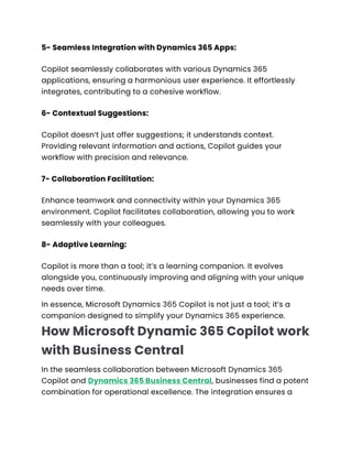 Microsoft Copilot Transformation in Dynamics 365 Business Central | PDF