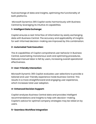Microsoft Copilot Transformation in Dynamics 365 Business Central | PDF