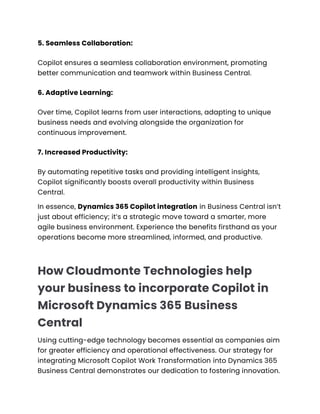 Microsoft Copilot Transformation in Dynamics 365 Business Central | PDF