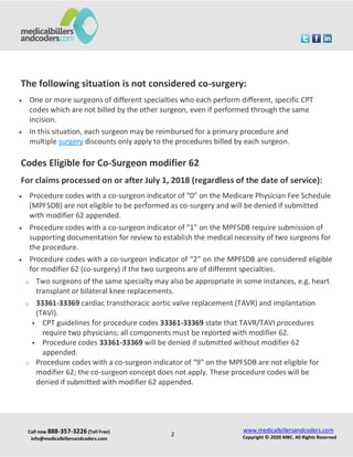 How does modifier 62 affect reimbursement? | PDF