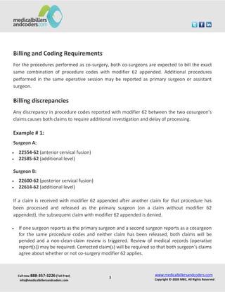 How does modifier 62 affect reimbursement? | PDF