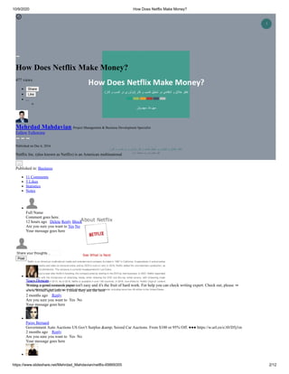 How does netflix make money | PDF