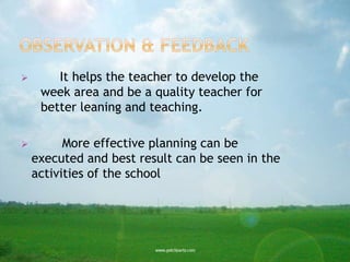 How Does Observation And Feedback Help in Teaching Process | PPTX