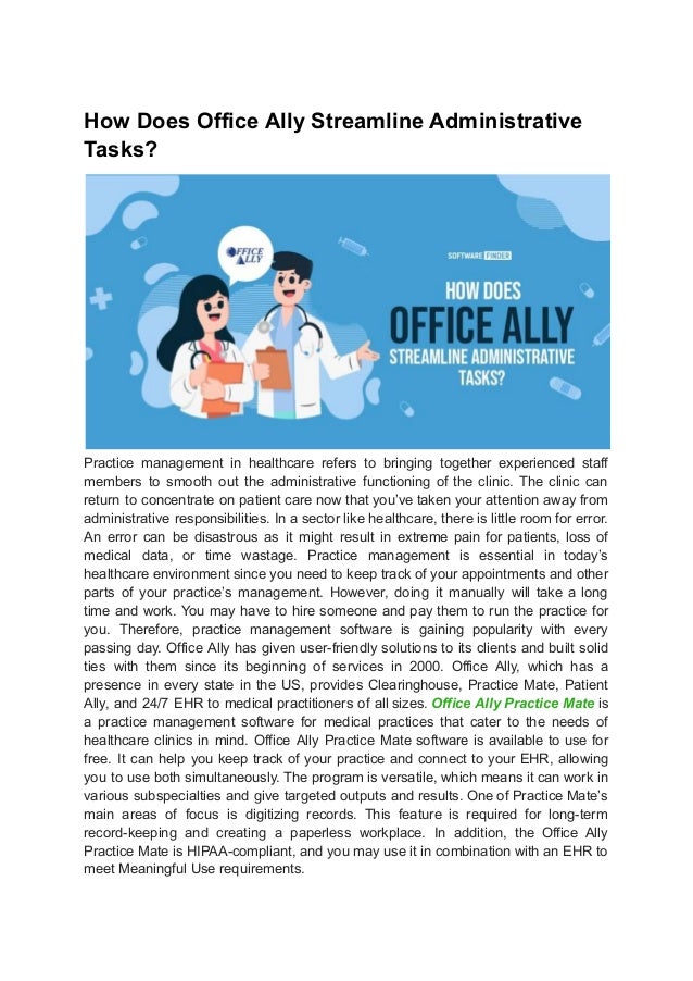 How Does Office Ally Streamline Administrative Tasks