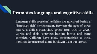 How does preschool benefit a child? | Principal Mrs. Sumitra Mitter ...