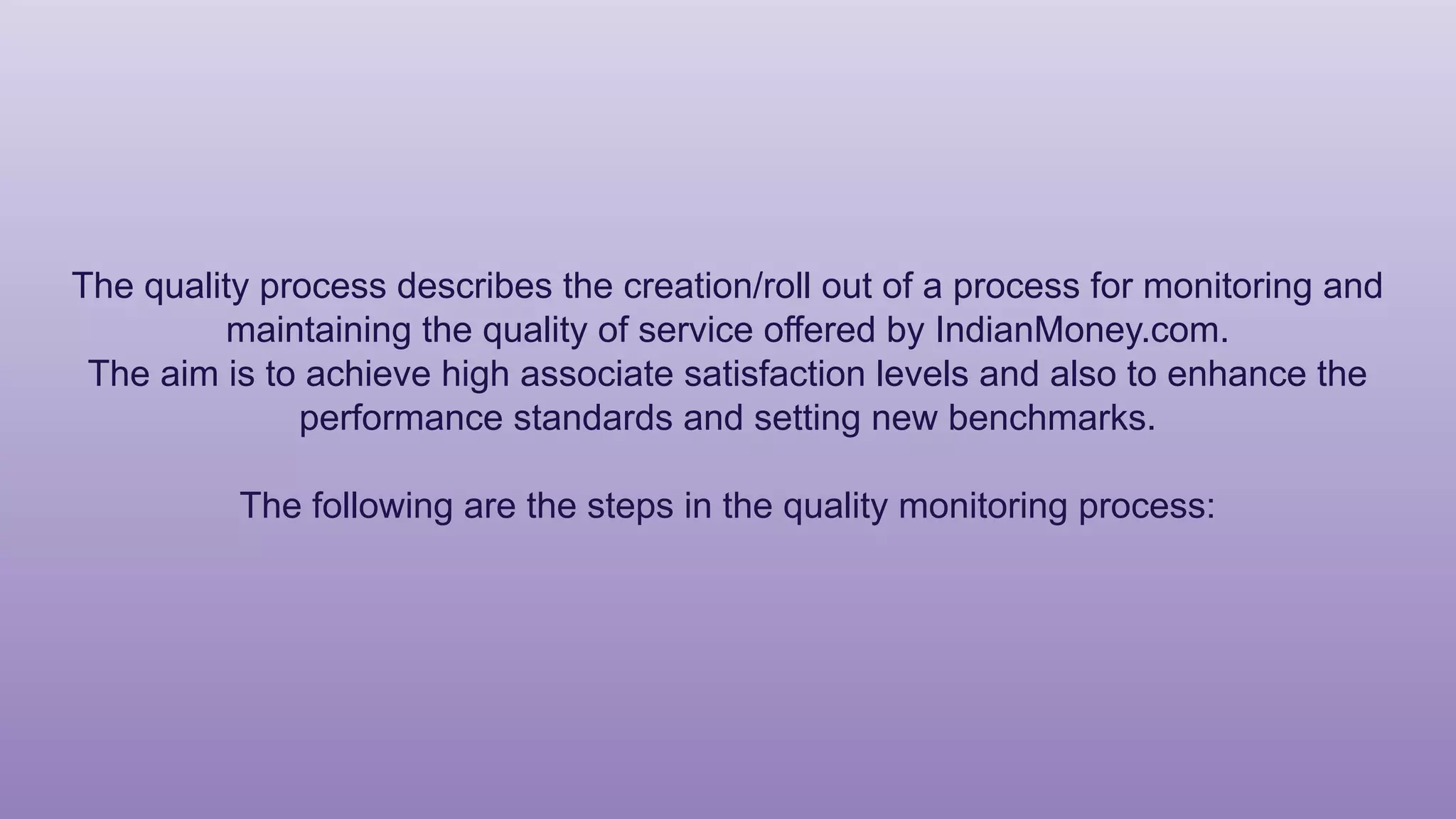 How does quality monitoring process Happen in lead market? | PPT
