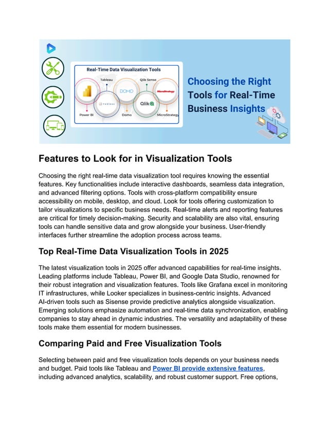 Why Real-Time Data Visualization is a Game-Changer for Enterprises? | PDF