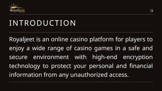 How Does Royaljeet Protect Player's Data | PPTX