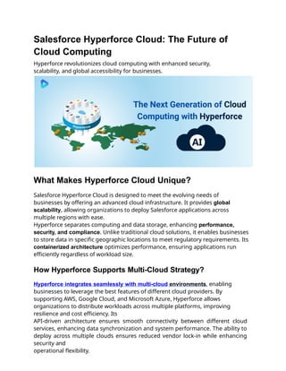 How Salesforce Hyperforce is Redefining Cloud Computing | PDF