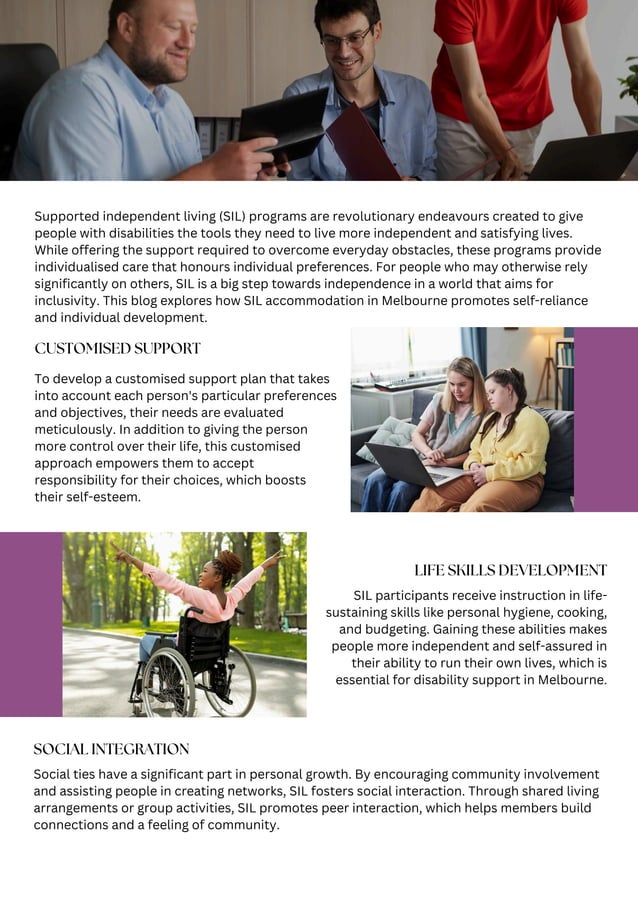 How Does SIL Enhance Independence for Individuals with Disabilities? | PDF