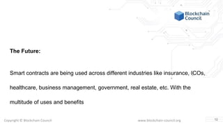 How does smart contract work ? | PPT