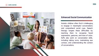 How Does Speech Therapy Benefit Autistic Children? | PPTX