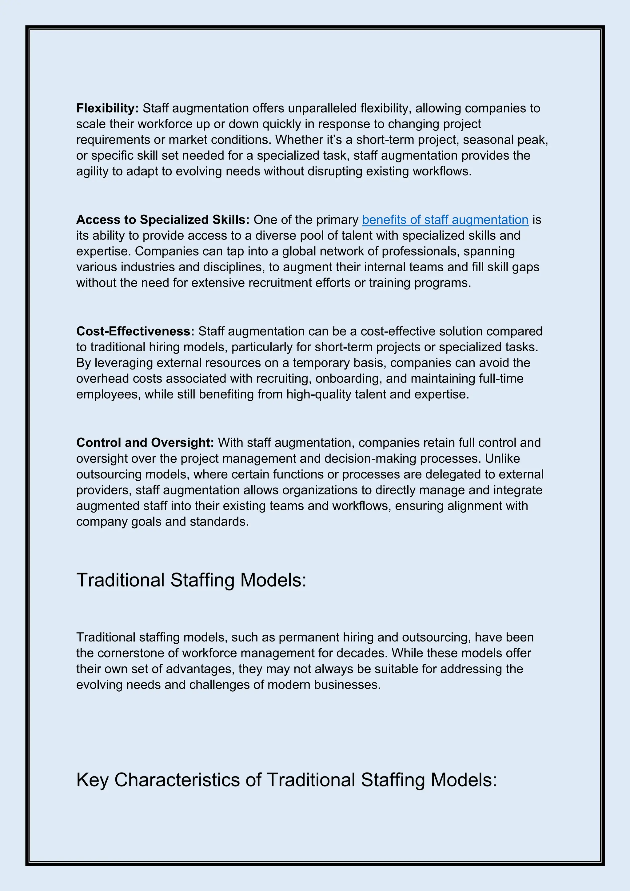 How Does Staff Augmentation Service Differ from Traditional Models.pdf