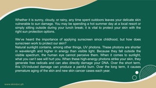 How does sunscreen work on your skin? | PPT