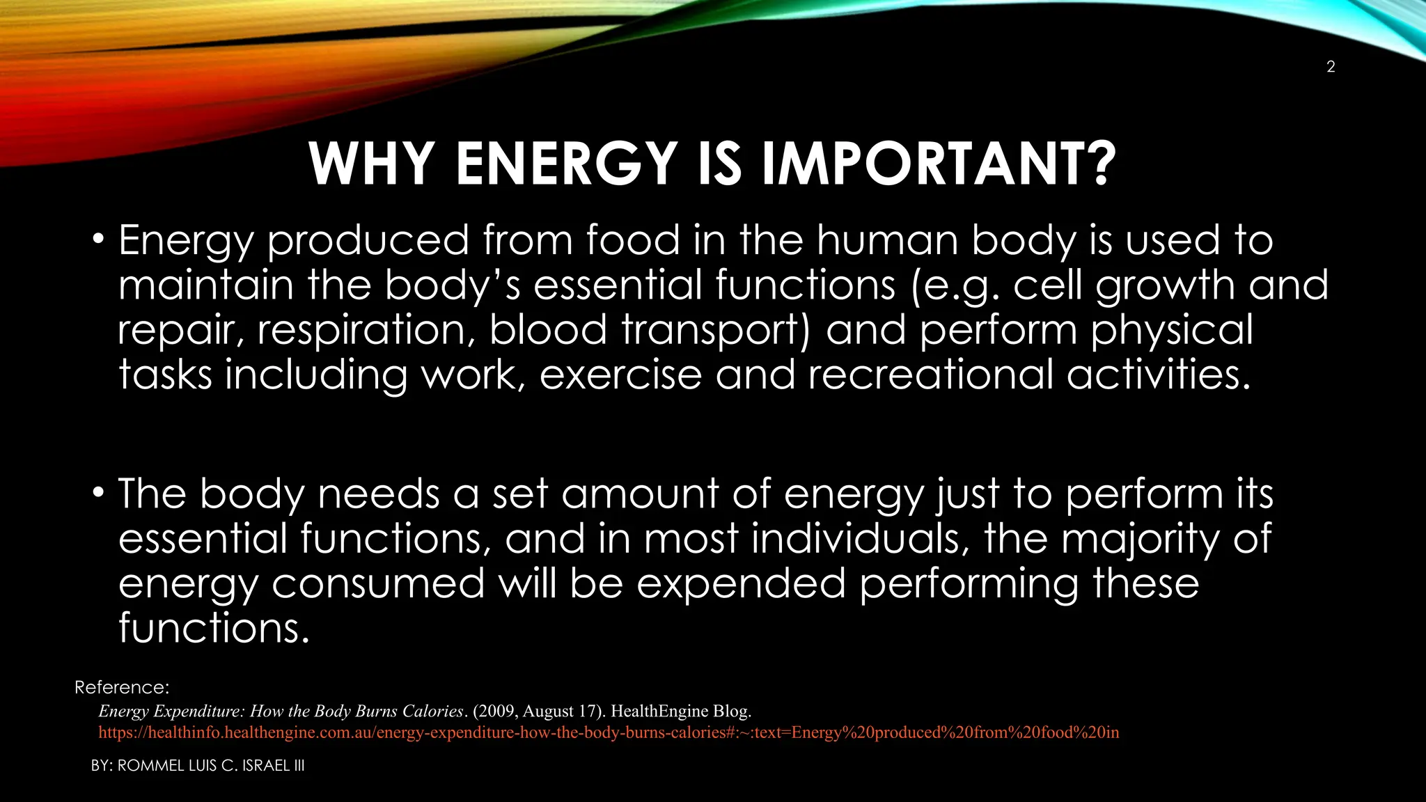 HOW DOES THE BODY PRODUCE ENERGY? (ADENO TRIPHOSPHATE) | PPTX