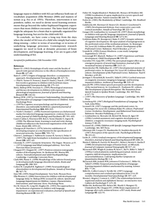 How does the brain learn language | PDF