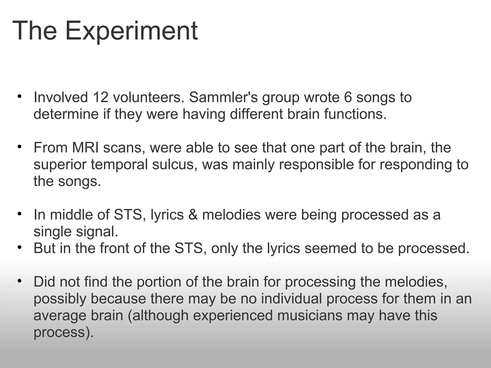 How Does The Brain Process Songs | PPT